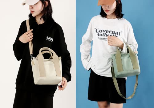 Women's Canvas Handbag Shoulder Bag Hobo Backpack Multi Pocket Clutch Bag Casual Wallet Receiving Purse Pink