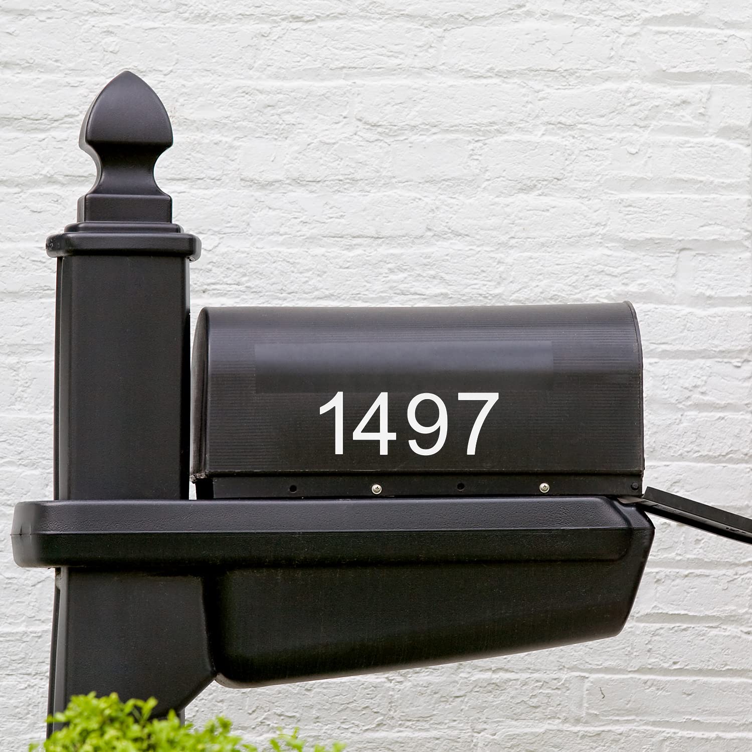 3 Inch House Numbers Sticker Stainless Steel, Self-Stick Metal Address Number White Sign 3(#3)
