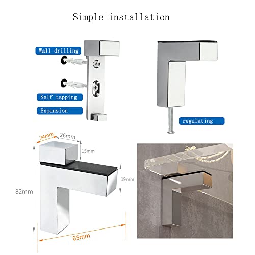 Set of 1 Invisible Wall Shelves Wall Mounted Display Shelf,Clear Acrylic Wall Shelf,Floating Shelves for Living Room ,Bedroom,Bathroom,Kitchen,Flower Stand,Office (1)