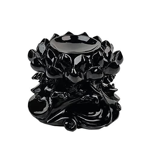 OmyLens Large Lotus Crystal Ball Stand Sphere Display, Natural Healing Feng Shui Glass Orb Holder Base Statue Decoration, for 80mm-150mm Sphere