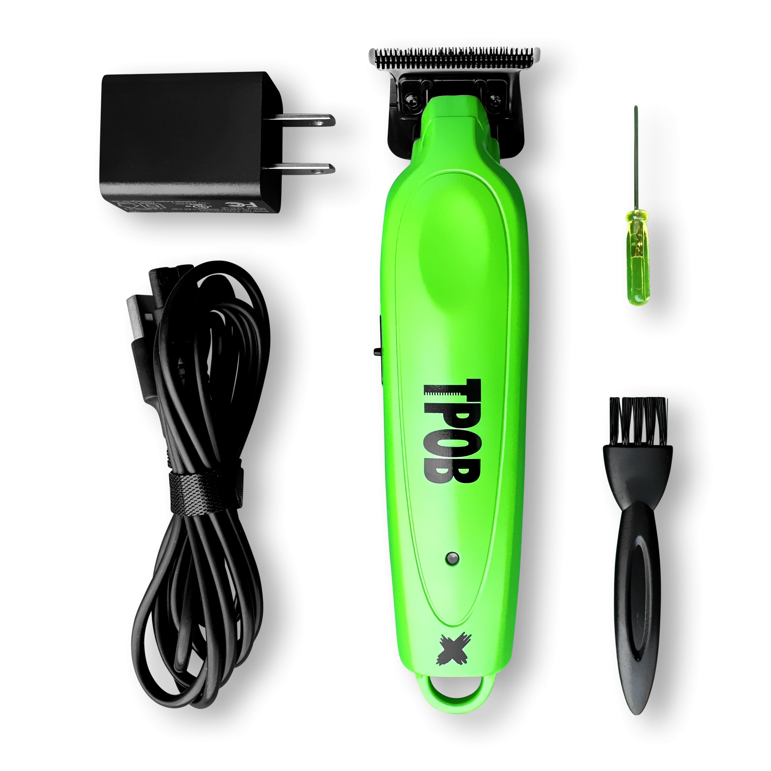 TPOB X Digital Brushless 7200rpm Professional Hair Trimmer Hair Clippers for Men, Psycho Blade Trimmer Cordless Rechargeable Edgers Clippers (X Trimmer Slime)