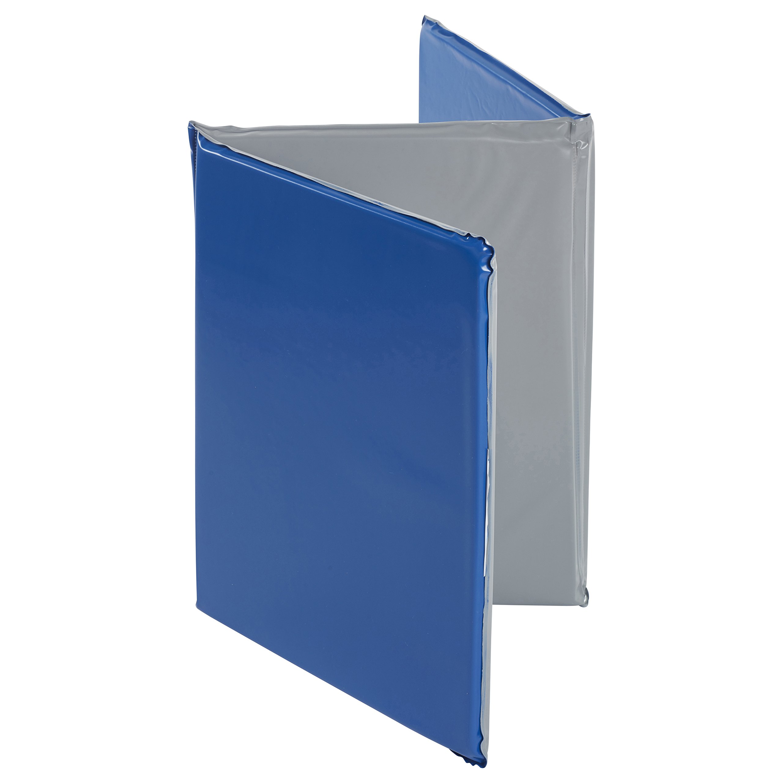 ECR4Kids Everyday 3-Fold Daycare Rest Mat, Blue and Grey (1" Thick)