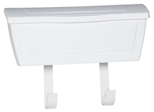 Small Plastic Mailbox for Outside Porch, Easy to Install Wall Mount, Lightweight, Heavy Duty, Rustproof, Maintenance-Free Horizontal Mail Box for House - Made in Canada - 15.5” x 4” x 6.25” (White)