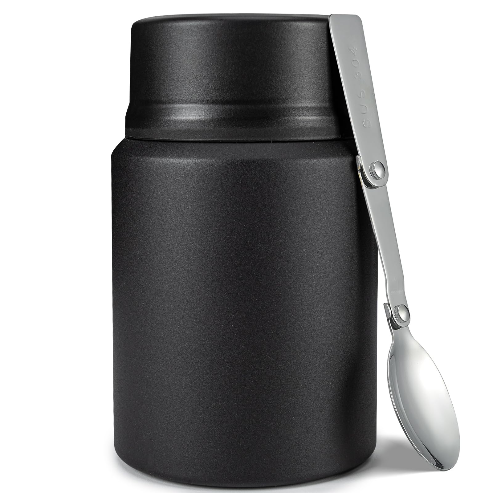 Charcy 17 Ounce Kids Thermos for Hot Food - Soup Thermos with Folding Spoon - Insulated Food Jar for Hot & Cold Food - Green Horse