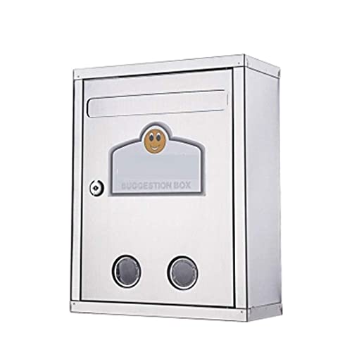 YUTR Rust & Weather Proof Vertical Wall Mount Locking Outside Mailboxes with Residential Mailbox Key, White
