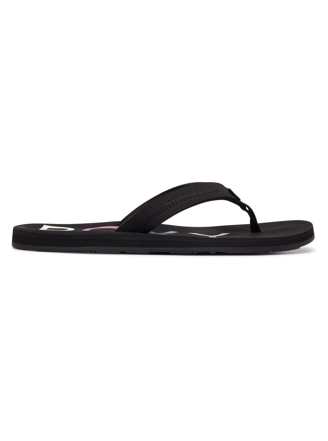 Roxy Women's Vista Sandal Flip-Flop, Black, 8