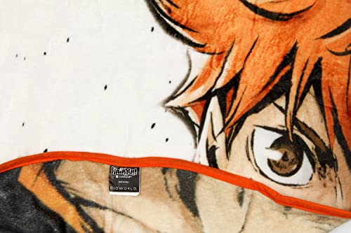 Bioworld Haikyu!! Anime Manga Shoyo Hinata and Wakatoshi Ushijimaa Super Soft Plush Throw Blanket 45" x 60"