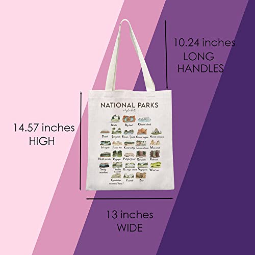 National Parks Tote Bag US National Parks Bag Camping Hiking Lover Gift Hiker Gift Camper Gift (N Parks Tote)