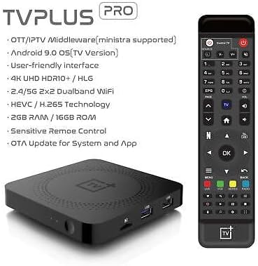 2023 Tv Plus Pro Android Box with Dual Band 5G WiFi Gigabit LAN Box 2 GB ram, 16 Storage Better Than mag 540w3 and mag 524w3- TVplus pro ...by Meentek...…