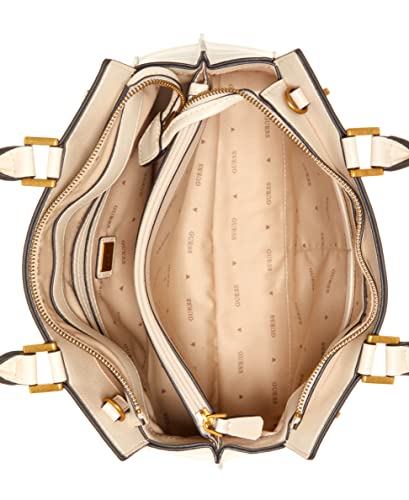 GUESS Katey Luxury Satchel, Latte Logo/Stone