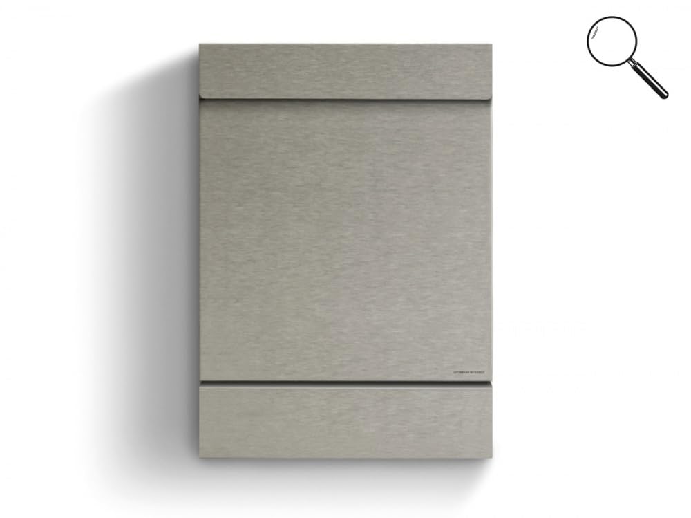 Radius Design Letterman M Wall Mount Modern Design Mailbox Stainless Steel