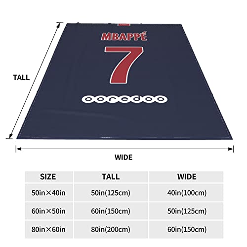 #10 #7 Mbappe King of France Super Soft Fleece Throw Blanket Ultra-Soft Micro Blankets for Car Sofa