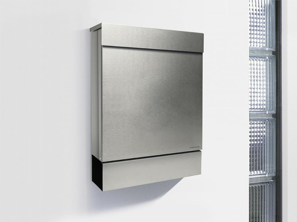Radius Design Letterman M Wall Mount Modern Design Mailbox Stainless Steel