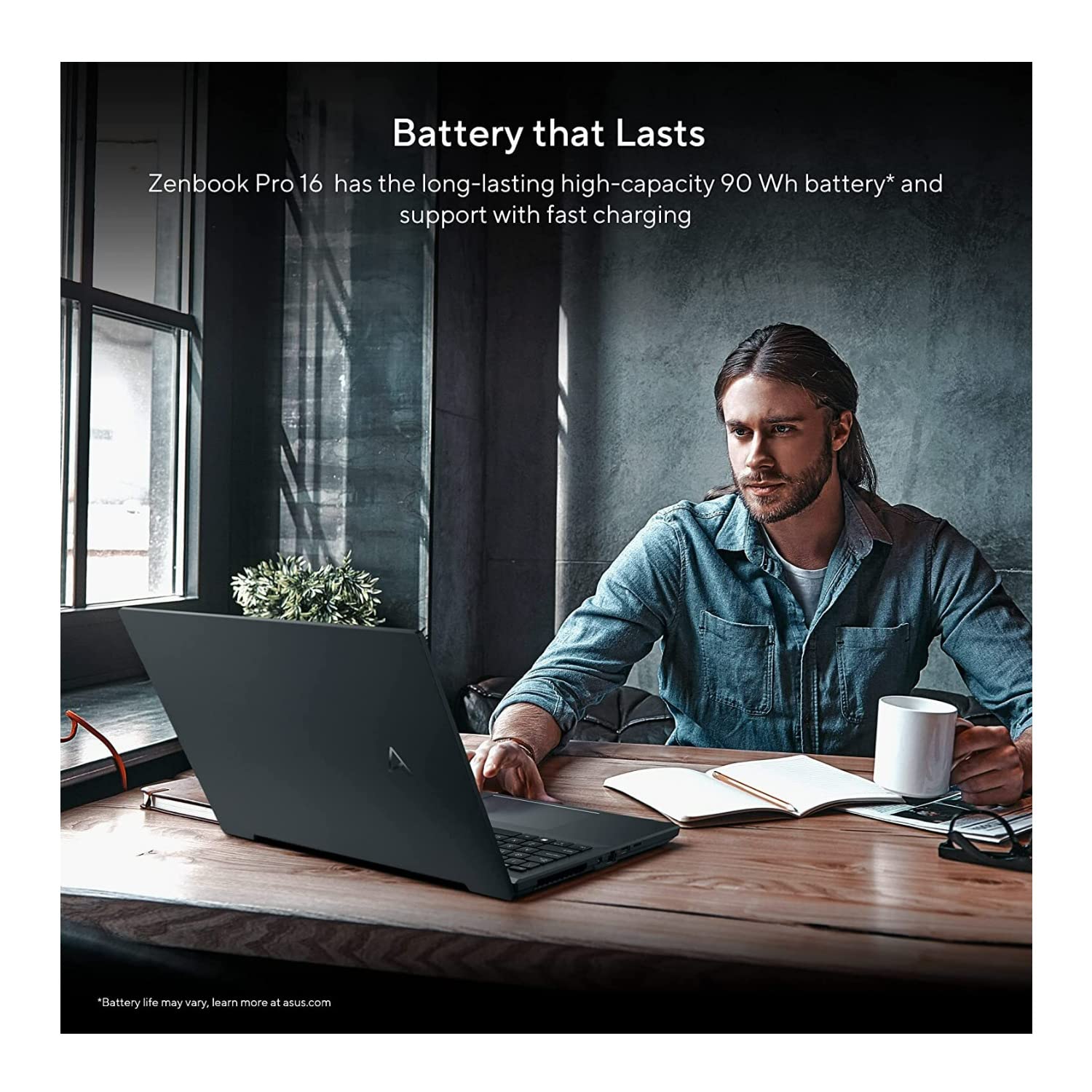 ASUS Zenbook Pro 16 Laptop 16" 165Hz Refresh Rate Display, Intel i7-12650H CPU, DialPad, NVidia GeForce RTX 3070 Ti Graphics, 32GB RAM, 1TB SSD, Windows 11 Home, Tech Black, UX6601ZW-DB76