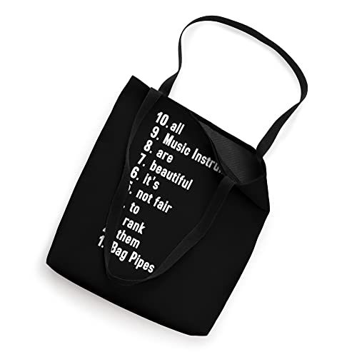 All Music Instruments Are Beautiful Ranking Bag Pipes Tote Bag