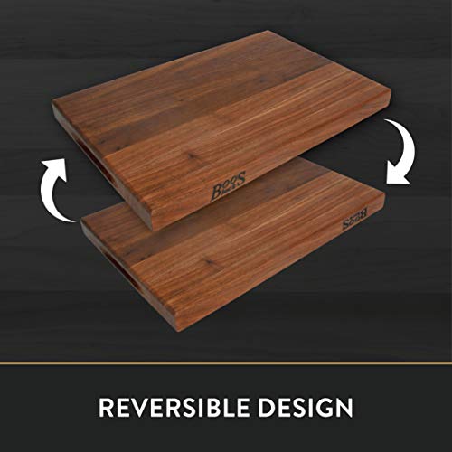 John Boos Block WAL-R01 Walnut Wood Edge Grain Reversible Cutting Board, 18 Inches x 12 Inches x 1.5 Inches & Block BWCB Butcher Block Board Cream, 5 Ounce