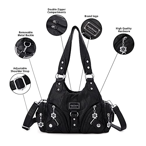 Angel Kiss Small Hobo Bags for Women Multi Pockets Purses Long Strap Handbags Adjustable Shoulder Bags for Everdayuse