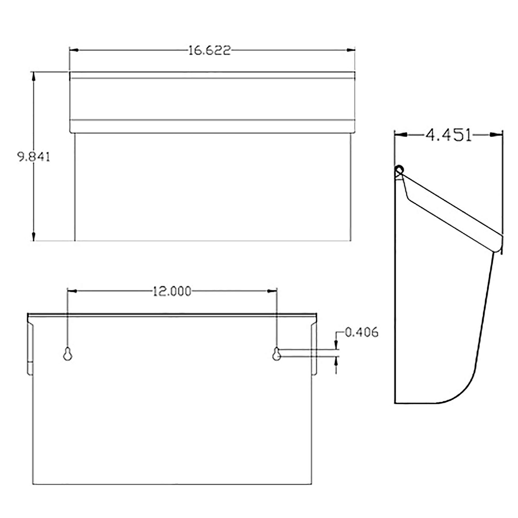 Gibraltar Mailboxes Woodlands Medium Capacity Galvanized Steel White, Wall-Mount Mailbox, L4009WW0