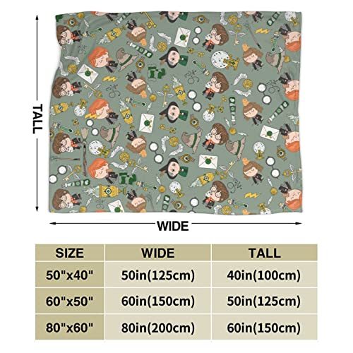 Ucokod Cartoon Throw Blanket Super Soft Fuzzy Cozy Flannel Blanket for Couch Sofa Couch Bed Lightweight Microfiberat Chair Nap Blanket All Seasons Green 40x50 Inches
