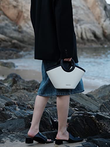 Amazing Song Top Handle Crossbody Bags for Women, Designer Leather Handbag with Removable Strap Inner Purse, Shell Bag
