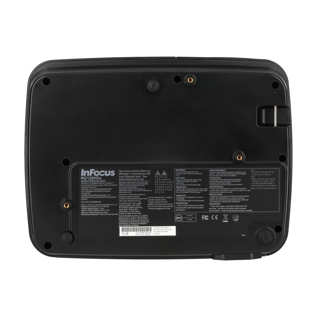 InFocus IN2128HDx 1080p Network Projector, 4000 Lumens, HDMI, 4GB Internal Memory, Wireless-Ready
