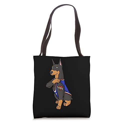 Dobermann Dog Love Dad Puppy Owner Doble Tote Bag