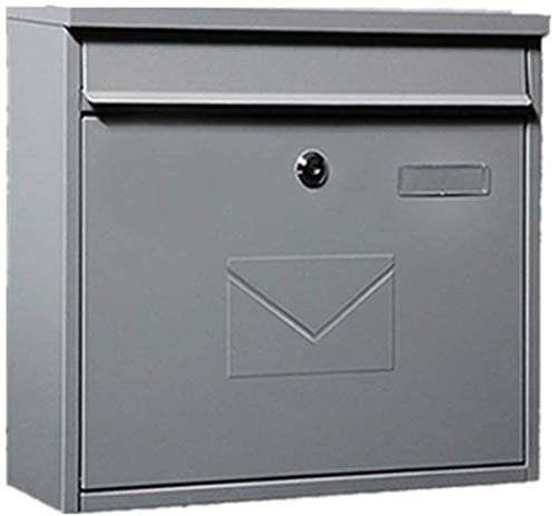 Mailboxes Letter Boxes Modern Simple Mailbox Outdoor Letter Box Rust & Weather Proof Vertical Wall Mount Locking Outside (Color : Silver, Size : Free Size)