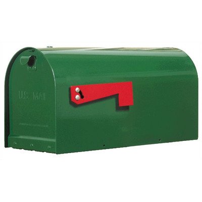 Special Lite Titan Post Mounted Mailbox with Rain Overhang Finish: Verde Green
