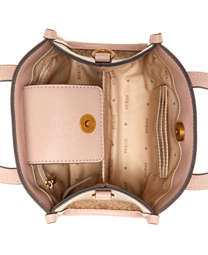 GUESS Silvana Mini Tote, Latte Logo/Rosewood