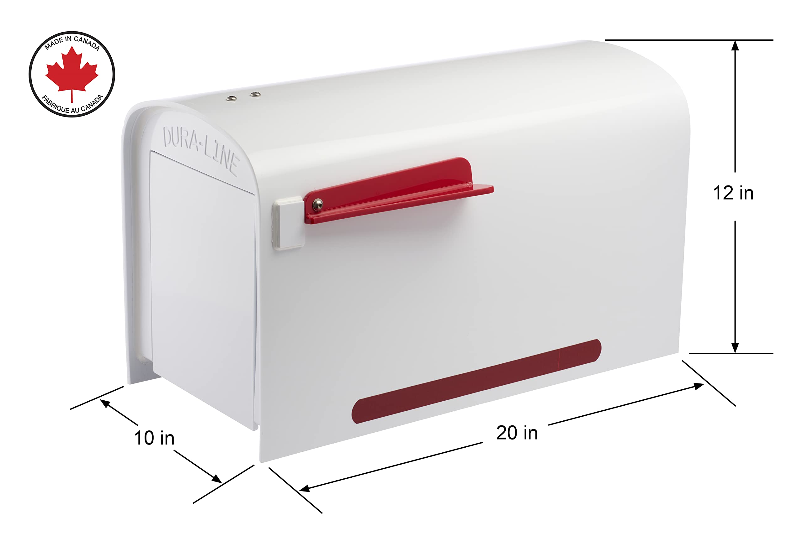 Mailbox Extra Large Mailbox - Extra Large Mailboxes for Outside with Stainless Steel Hinges - Mailbox Extra Large Capacity, Ultra-Durable Mailbox, Vandalproof Thick Puck Board Plastic (White)