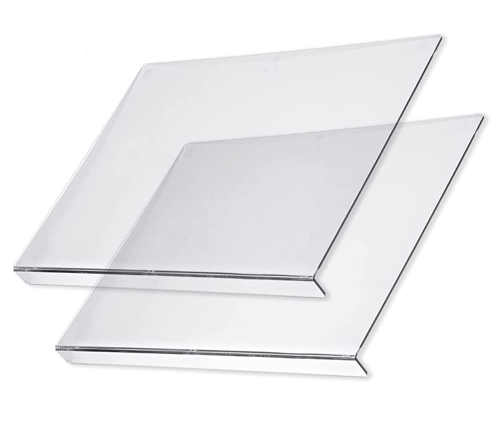 Master Rose Two Pack Acrylic Clear Cutting Board for Kitchen with Lip with Non Slip 24" Wide x 18" Long AZM Displays with Two pack, long cutting board,kitchen gadgets (Acrylic, Clear Acrylic) Medium