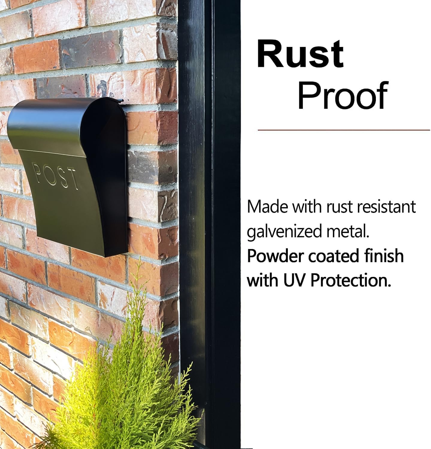 NACH Wall Mount Mailboxes for Outside, 11x4.5x12.5 in Cream White Mail Boxes for House Outside, Waterproof Mailbox - Vicki-Style Mail Box