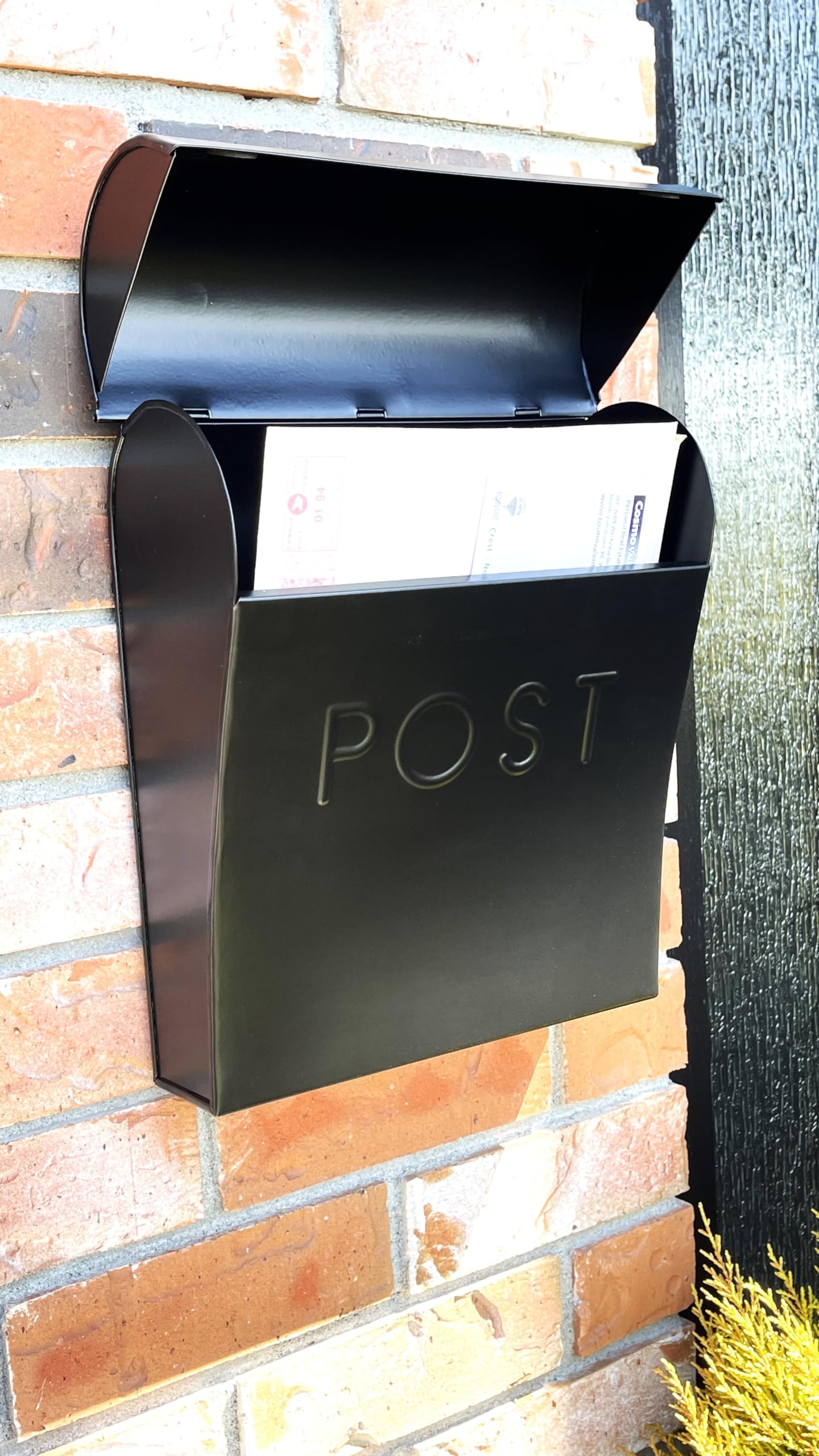 NACH Wall Mount Mailboxes for Outside, 11x4.5x12.5 in Cream White Mail Boxes for House Outside, Waterproof Mailbox - Vicki-Style Mail Box