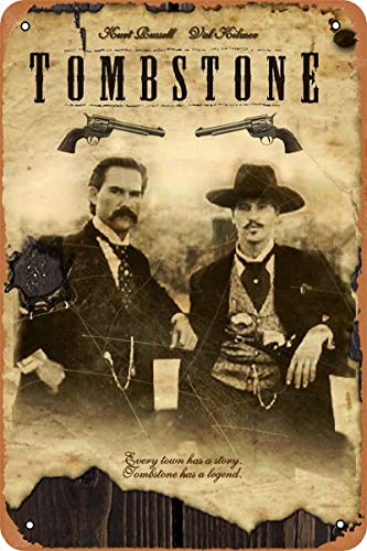 YAPJIGM Movie Tombstone Poster Retro Metal Sign for Cafe Bar Pub Office Garage Home Wall Decor Gift Vintage Tin Sign 12 X 8 inch