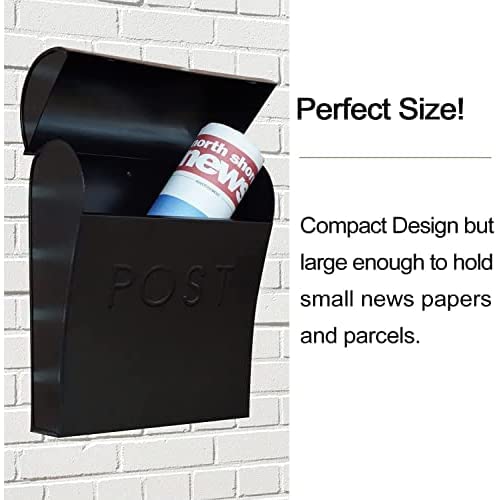 NACH Wall Mount Mailboxes for Outside, 11x4.5x12.5 in Cream White Mail Boxes for House Outside, Waterproof Mailbox - Vicki-Style Mail Box
