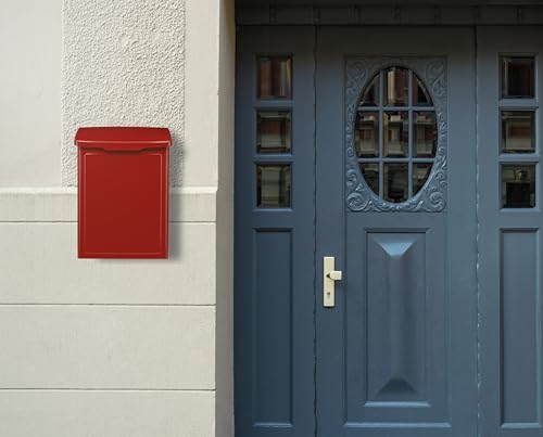 Architectural Mailboxes 2681R Marina Wall Mount Mailbox, Small, Red