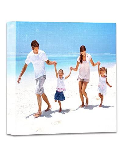 Custom Canvas Prints Personalized Canvas Wall Art With Your Photo for Bedroom Living Room Wedding Baby Pet Family Picture Framed Wall Art(8" W x 8'H)