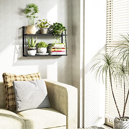 SRIWATANA U Shelves Set of 3 and 2-Tier Floating Shelf(Contains 2 Items)