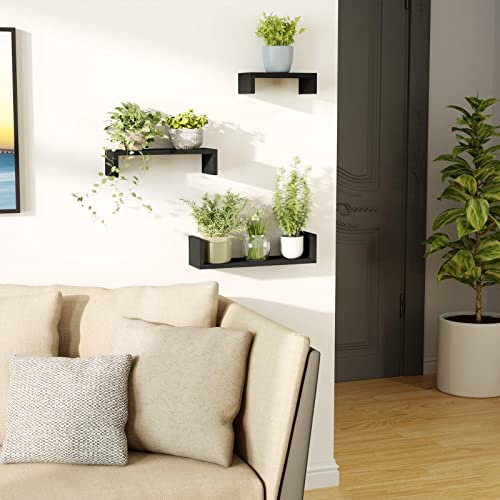 SRIWATANA U Shelves Set of 3 and 2-Tier Floating Shelf(Contains 2 Items)