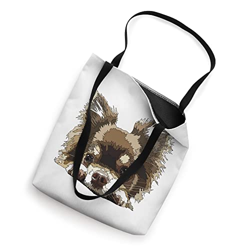 Chihuahua Long Haired Chihuahua Long Hair Chiwawa Dog Lover Tote Bag