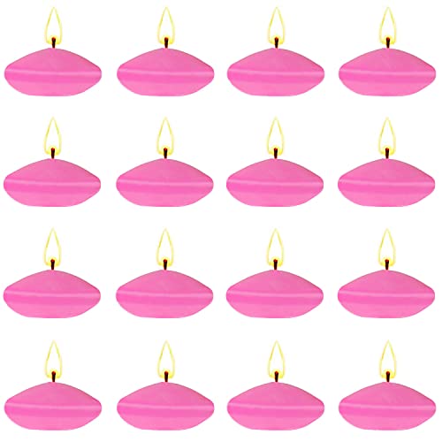 XGNG 2 Boxes 20PCS Unscented Floating Candles, Floating Pool Candles, Round Burning Candles for Wedding Party Swimming Pool Bathtub Dinner Party Favor, Pink