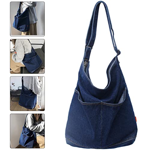 KESYOO Denim Shoulder Bag Purse Womens Hobo Tote Canvas Bag Vintage Crossbody Bag