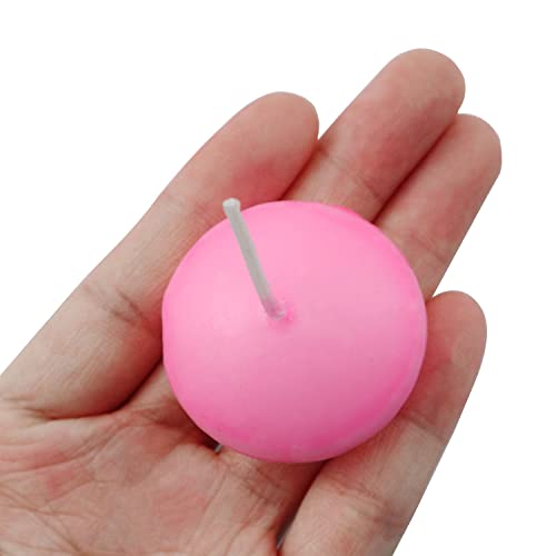 XGNG 2 Boxes 20PCS Unscented Floating Candles, Floating Pool Candles, Round Burning Candles for Wedding Party Swimming Pool Bathtub Dinner Party Favor, Pink