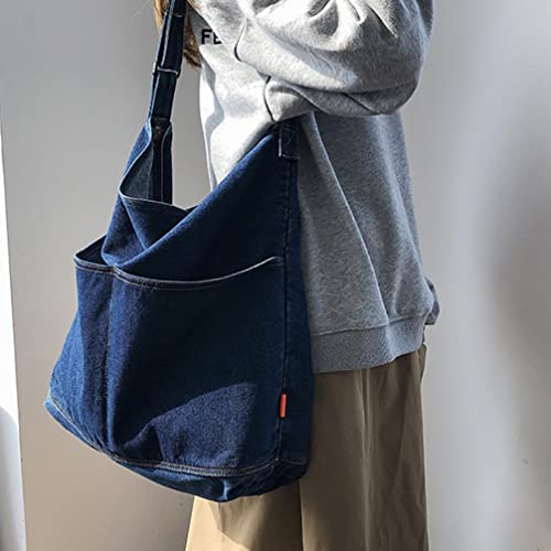 KESYOO Denim Shoulder Bag Purse Womens Hobo Tote Canvas Bag Vintage Crossbody Bag