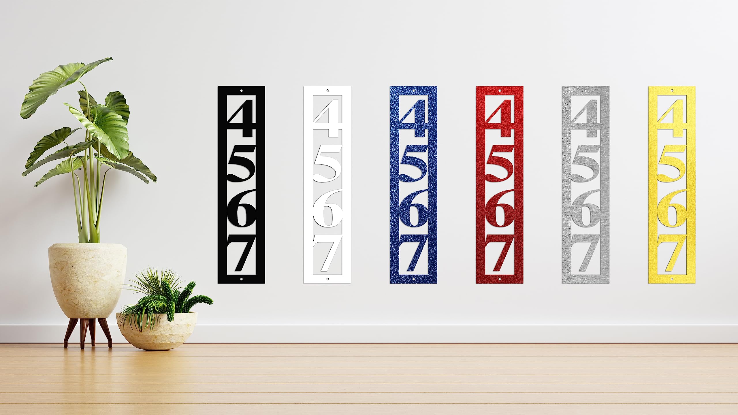 Custom Address Marker, Metal Address Sign, Vertical House Number, Address Number for Mailbox18"-44"