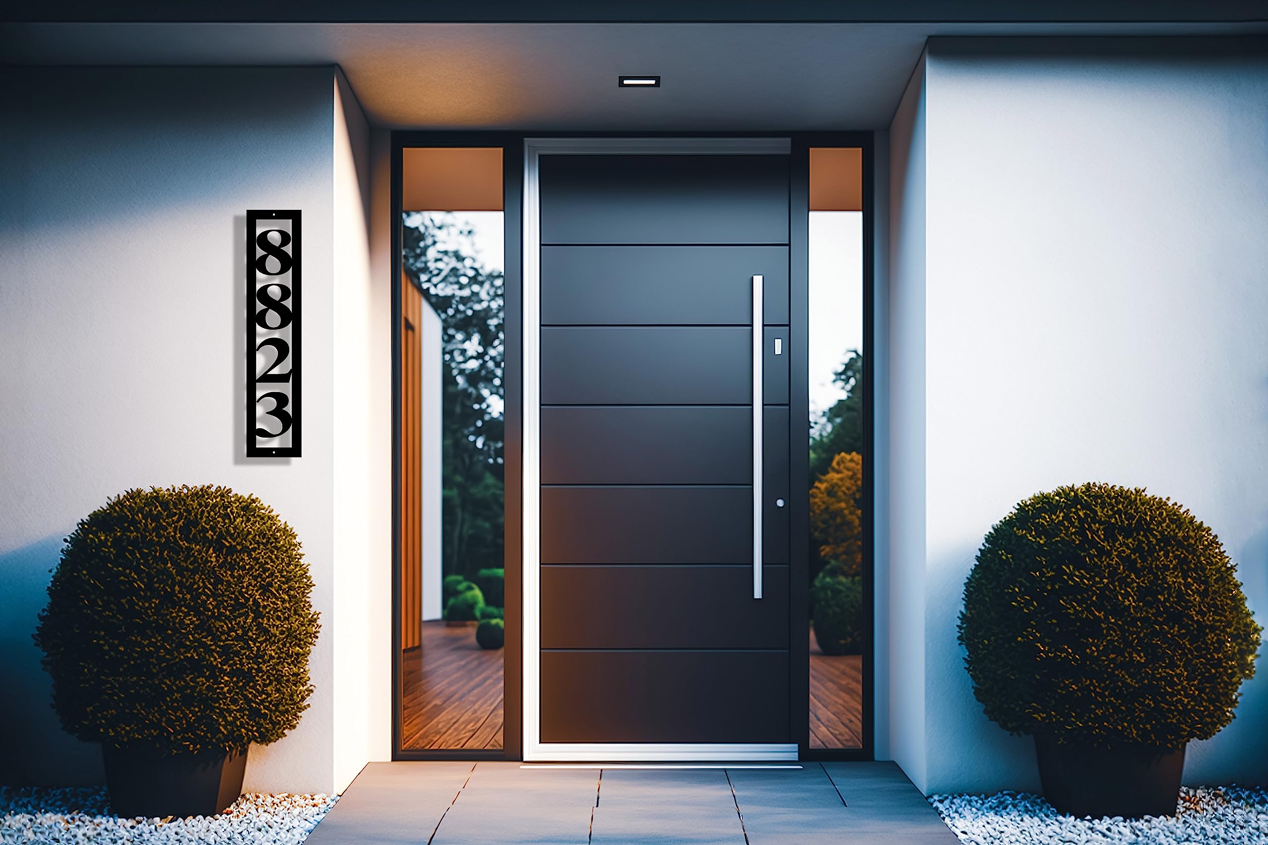 Custom Address Marker, Metal Address Sign, Vertical House Number, Address Number for Mailbox18"-44"