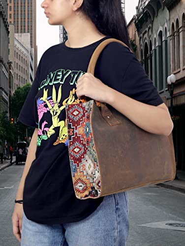 Leather Shoulder Bag Tote for Women Purse Satchel Travel Bag shopping Carry Messenger Multipurpose Handbag