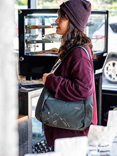 HAIKU Amble Hobo Bag with Removable Shoulder Strap and Adjustable Crossbody Strap, Deep Forest