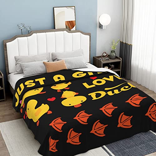 Ducks Soft Throw Blanket All Season Microplush Thick Warm Blankets Tufted Fuzzy Flannel Throws Blanket for Bed Sofa Couch 60"x50"