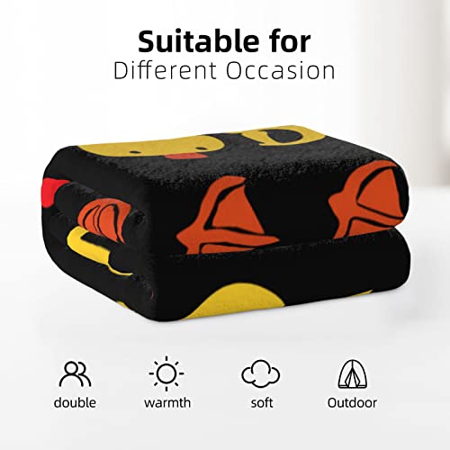 Ducks Soft Throw Blanket All Season Microplush Thick Warm Blankets Tufted Fuzzy Flannel Throws Blanket for Bed Sofa Couch 60"x50"